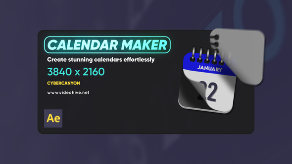 Calendar Maker, After Effects Project Files | VideoHive