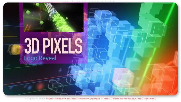 3D Pixels Logo Reveal, After Effects Project Files | VideoHive