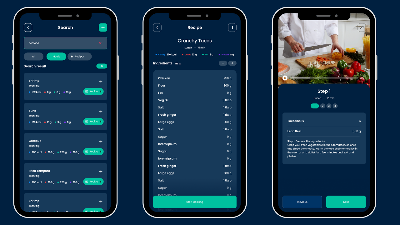 AI Fitness & Nutrition App Flutter Template | AI Workout & Meal Planner UI Kit by CodentraTech