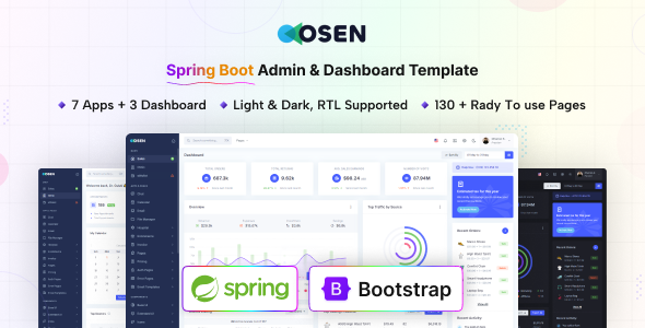 Osen - Spring Boot Admin & Dashboard Template by coderthemes | ThemeForest