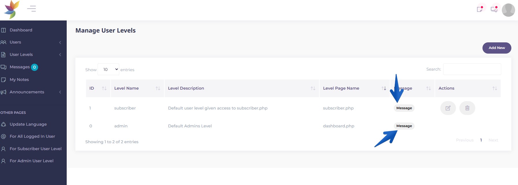 PHP Login & User Management with message center by webfulcreations