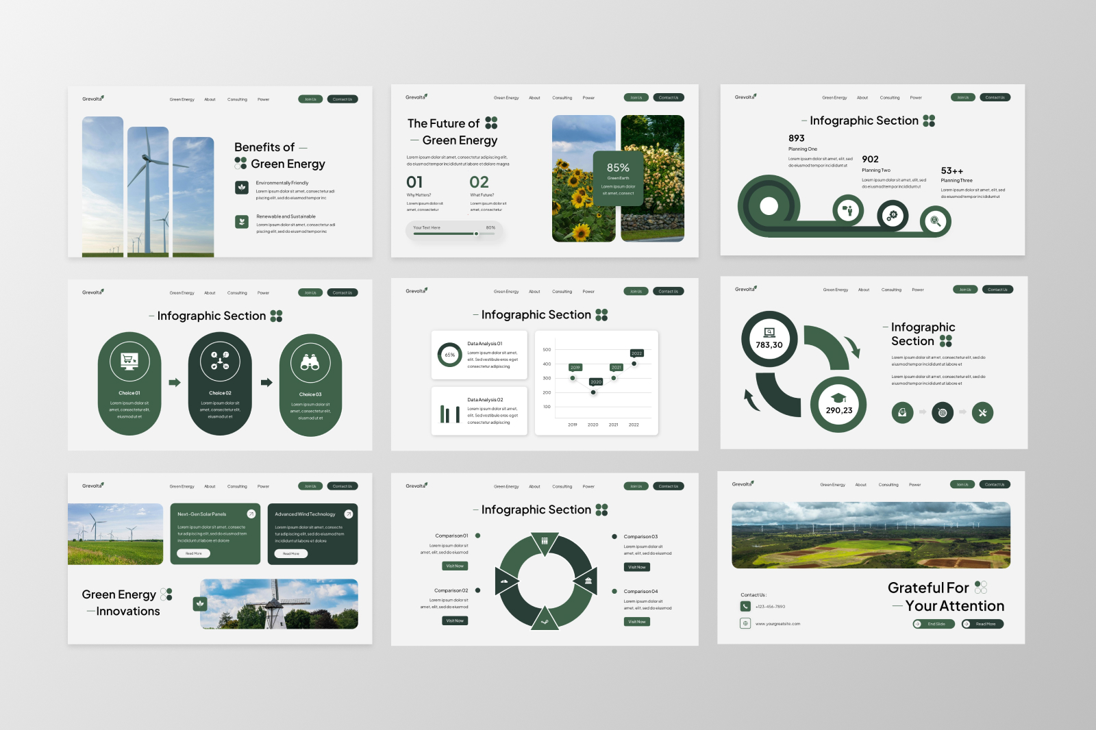 Green Energy PowerPoint Template, Presentation Templates | GraphicRiver