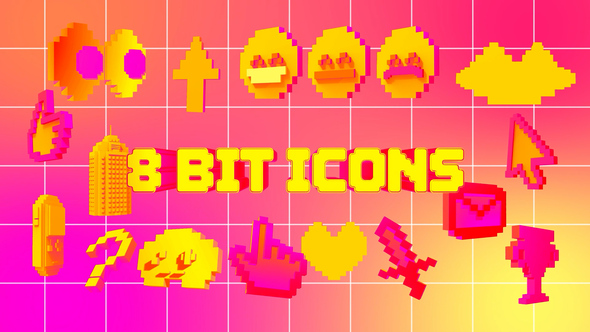 8 Bit Icons, Premiere Pro Templates | VideoHive