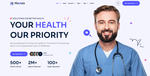 Madula - Health & Medical Tailwind CSS Template by dexignlabs | ThemeForest