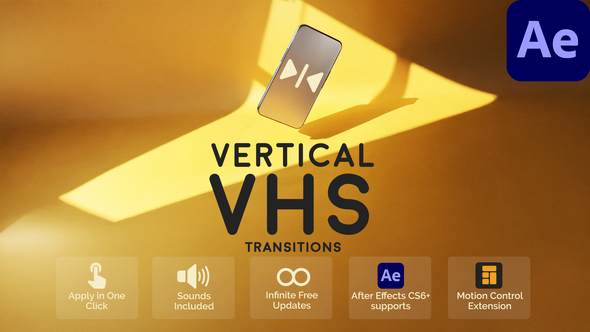Vertical VHS Transitions for After Effects, After Effects Project Files