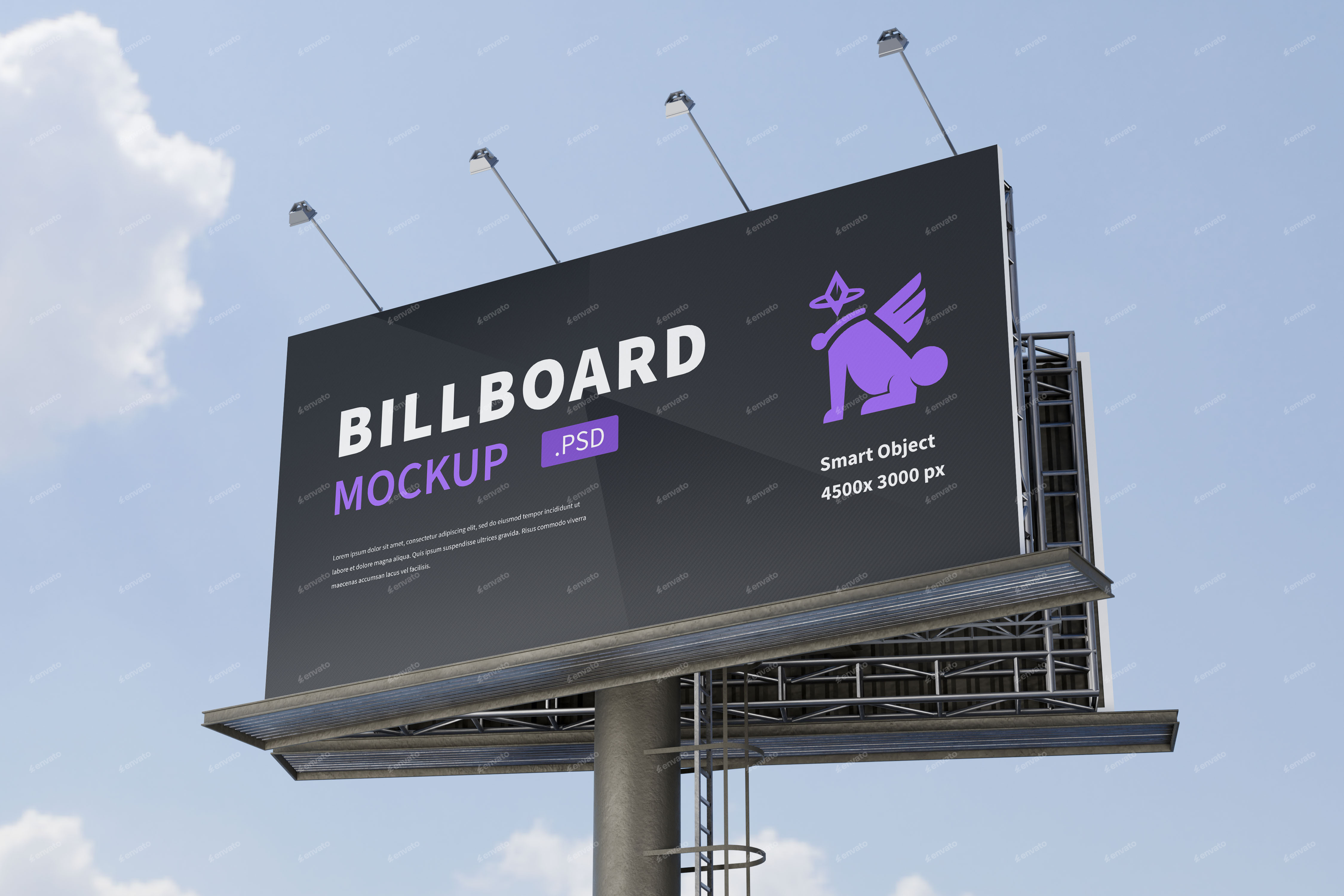 V Shape Billboard Mockup Template, Graphics | GraphicRiver