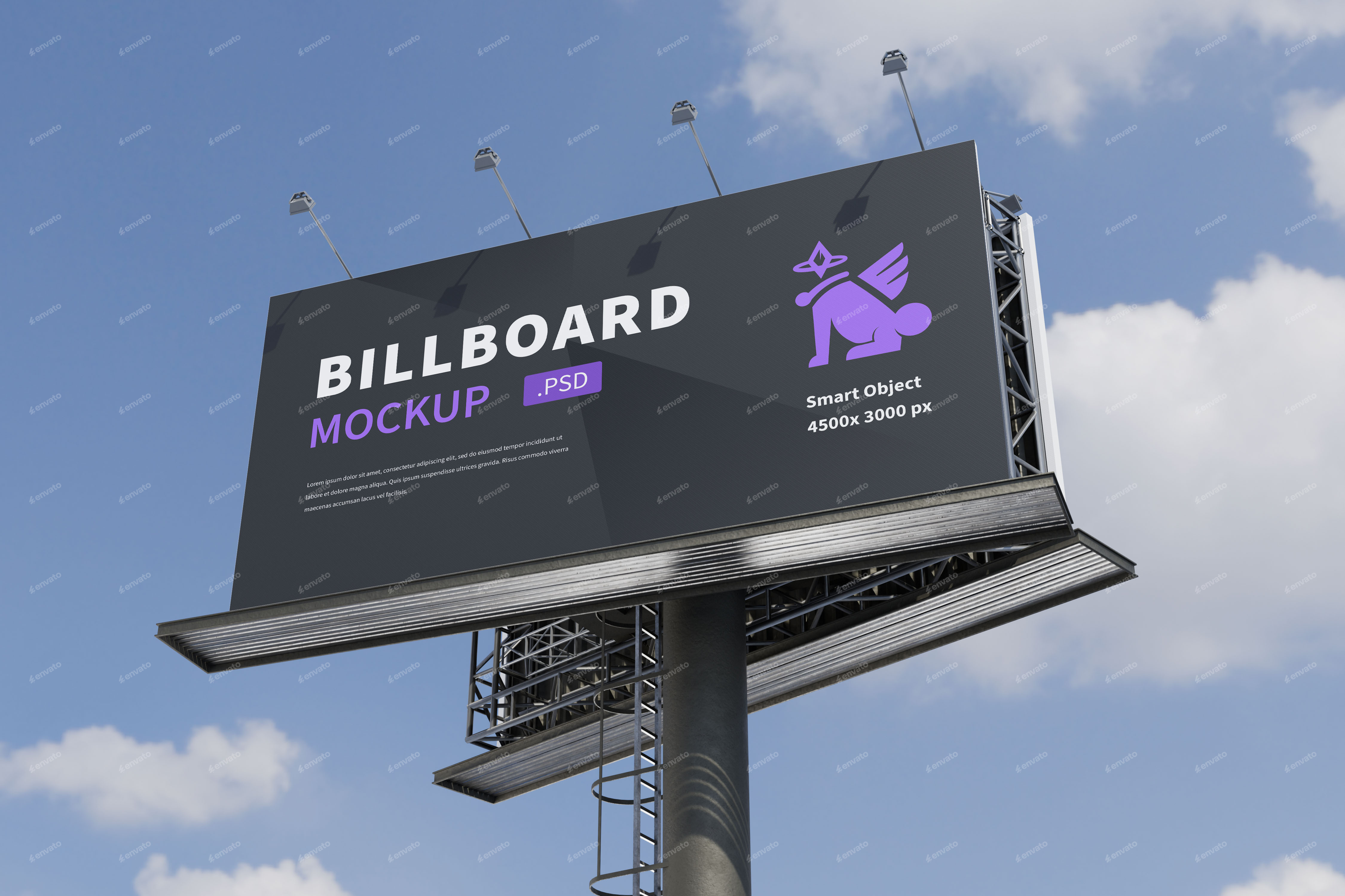 V Shape Billboard Mockup Template, Graphics | GraphicRiver