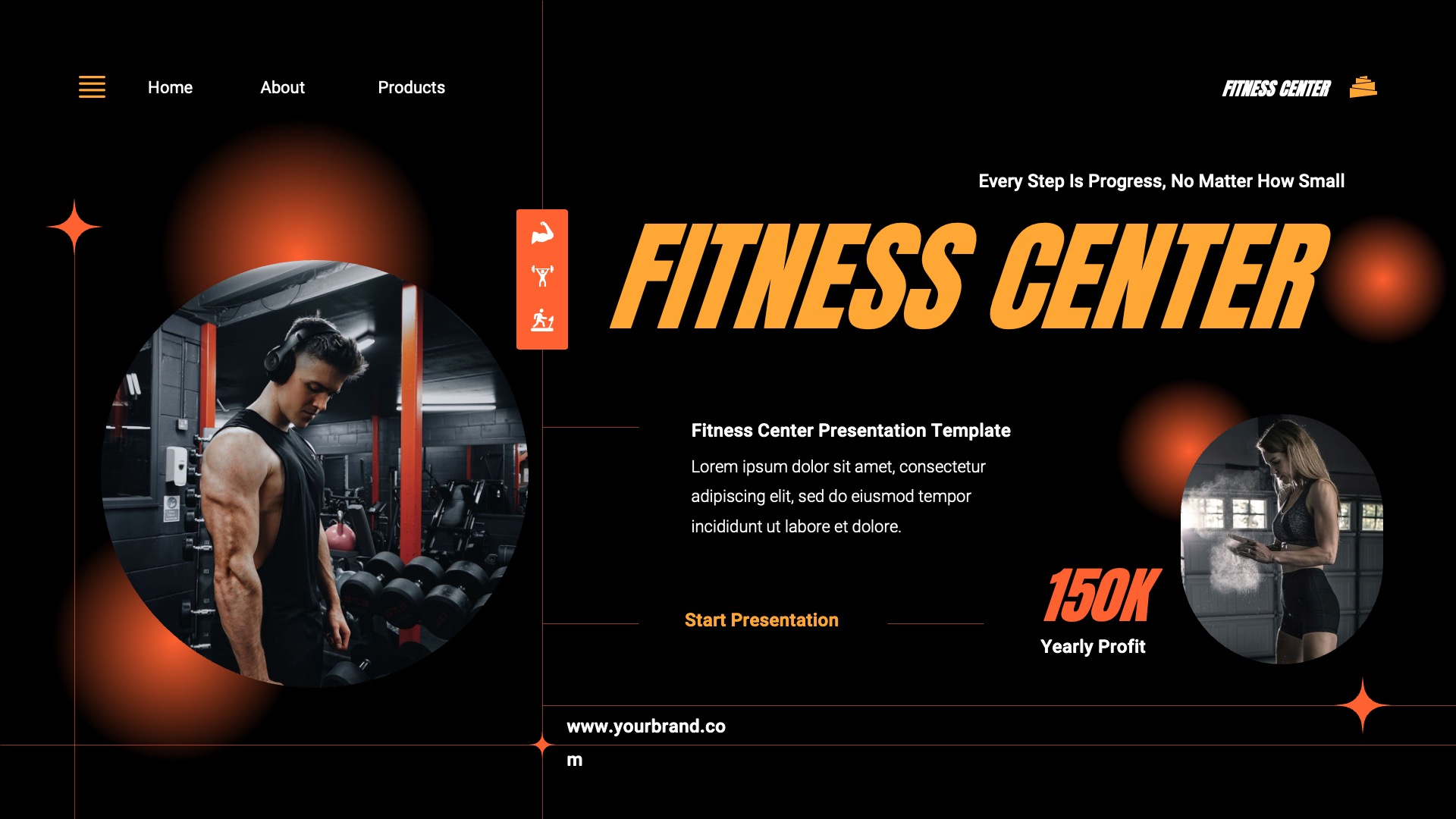 Fitness PowerPoint Template, Presentation Templates | GraphicRiver
