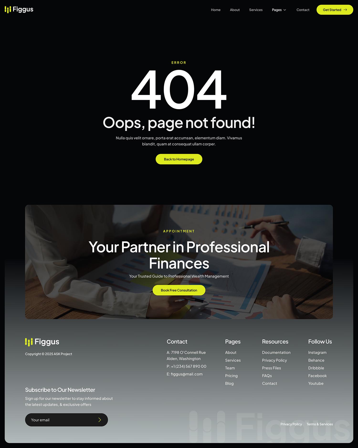Figgus - Finance & Investment Elementor Template Kit by askproject