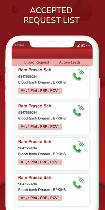 Blood Connect - USER+ Volunteer+ Admin App - Best Blood Management App ...