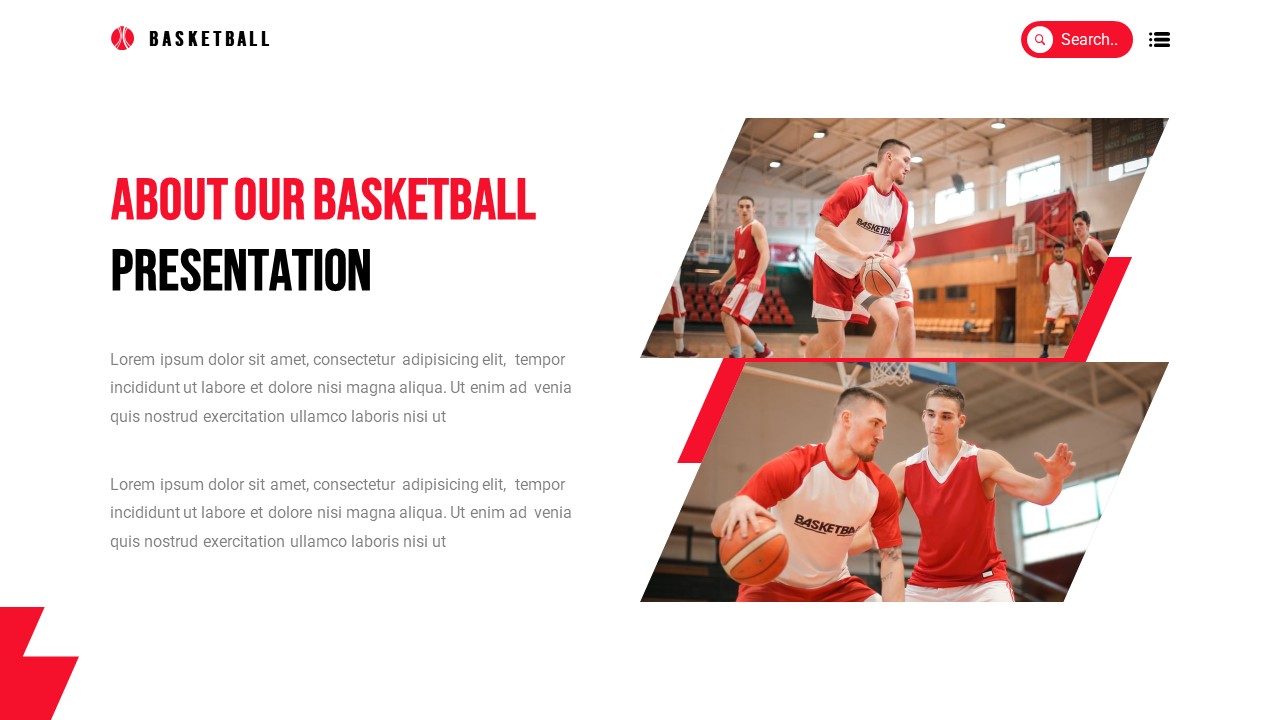Basketball Google Slide Template, Presentation Templates | GraphicRiver