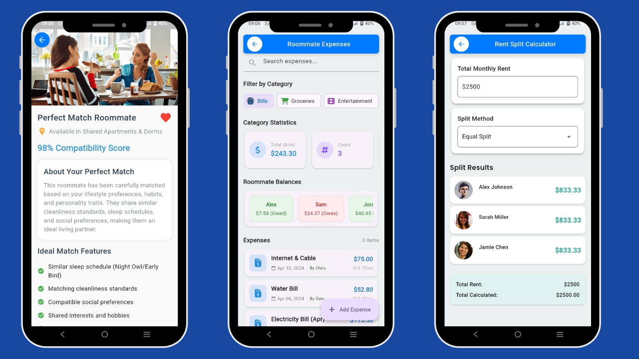 AI-Powered Roommate Finder Flutter App | Roommate App Flutter Template by CodentraTech