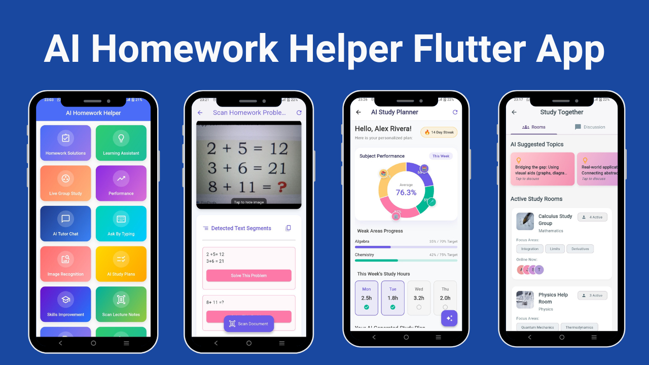 AI Homework Helper Flutter App | AI Learning Flutter App by CodentraTech