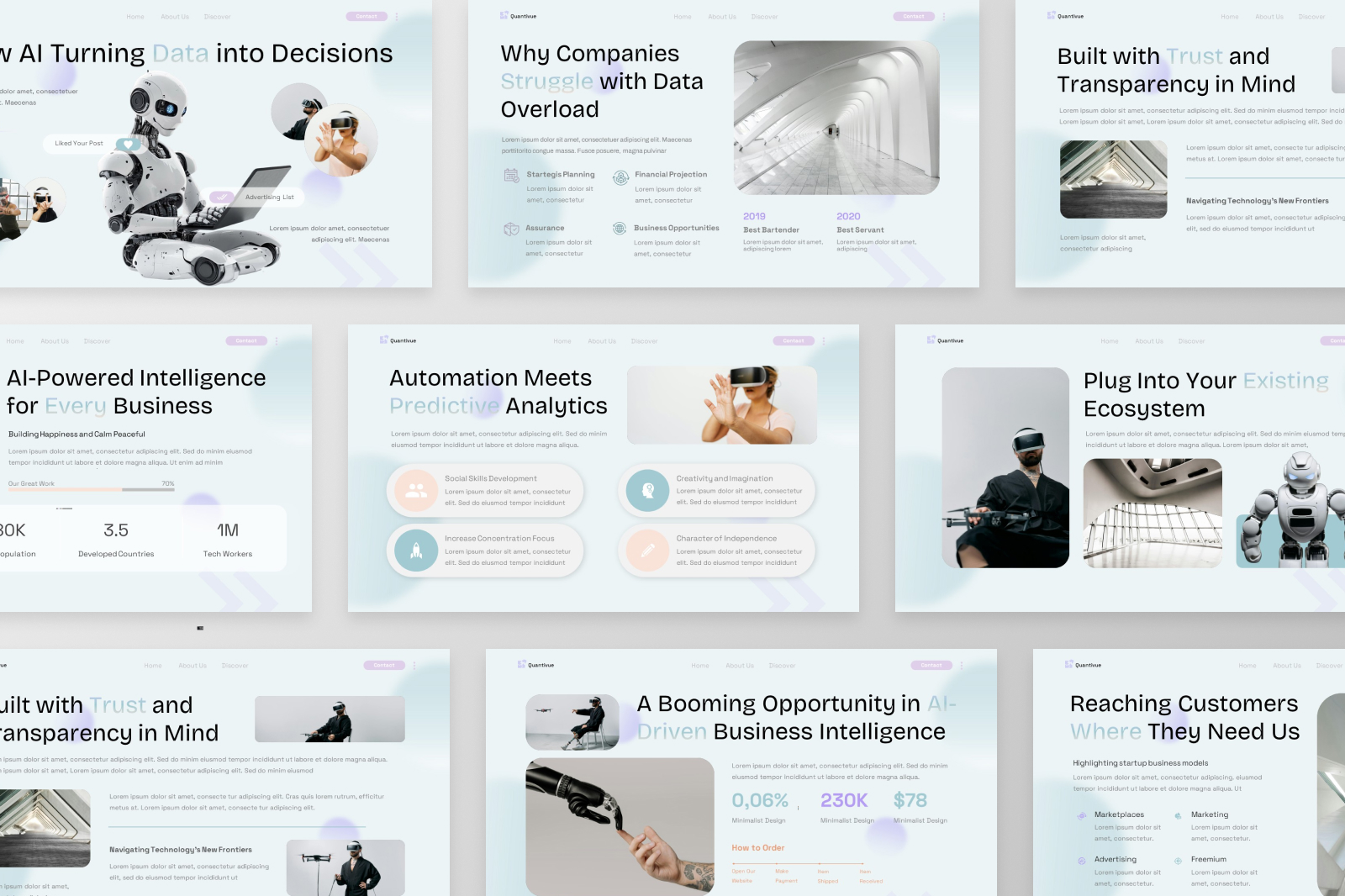 Artificial Intelligence PowerPoint Template, Presentation Templates