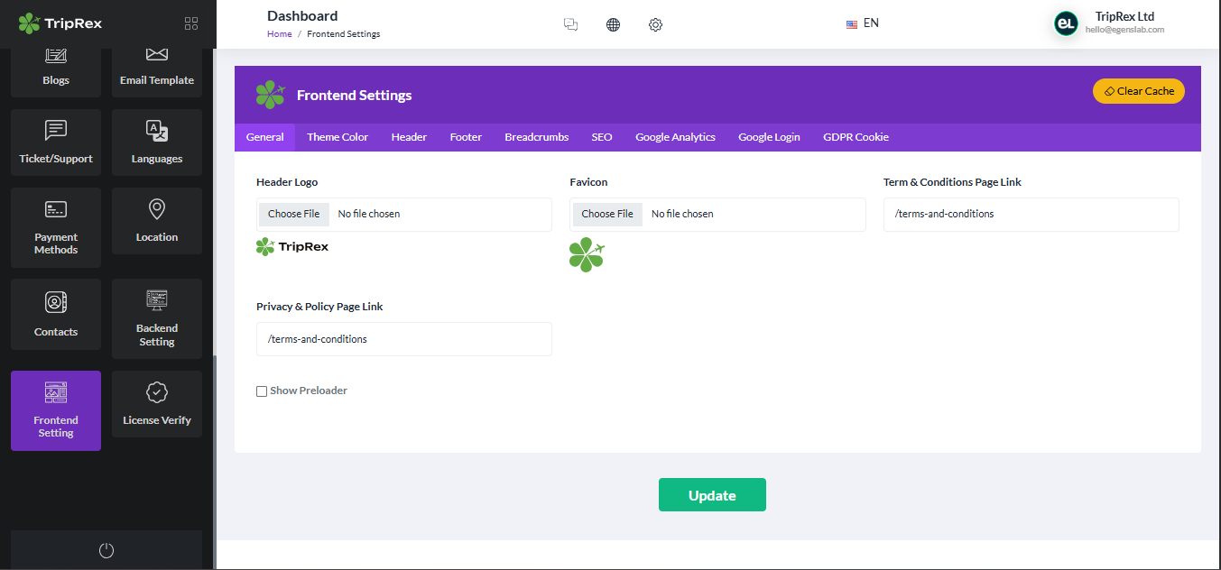 TripRex - Travel Agency and Tour Booking Laravel Script by egenslab