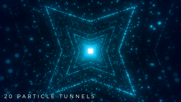 20 Particle Tunnels, After Effects Project Files | VideoHive