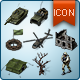 Map Icons and Elements - V.3 Military Set, Icons | GraphicRiver
