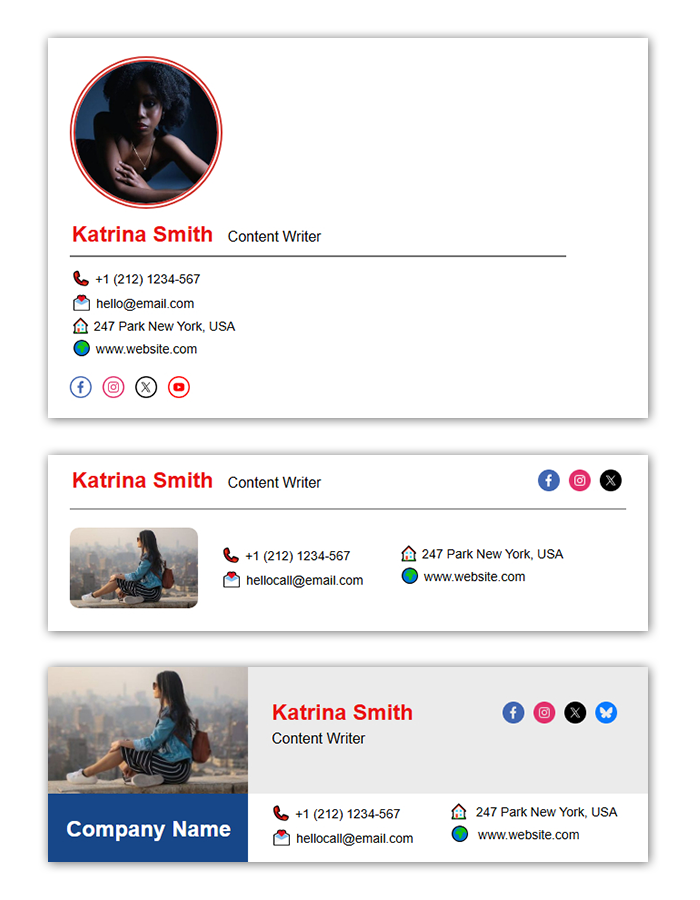 HTML Responsive Email Signature Bundle by QuickArtisan | CodeCanyon