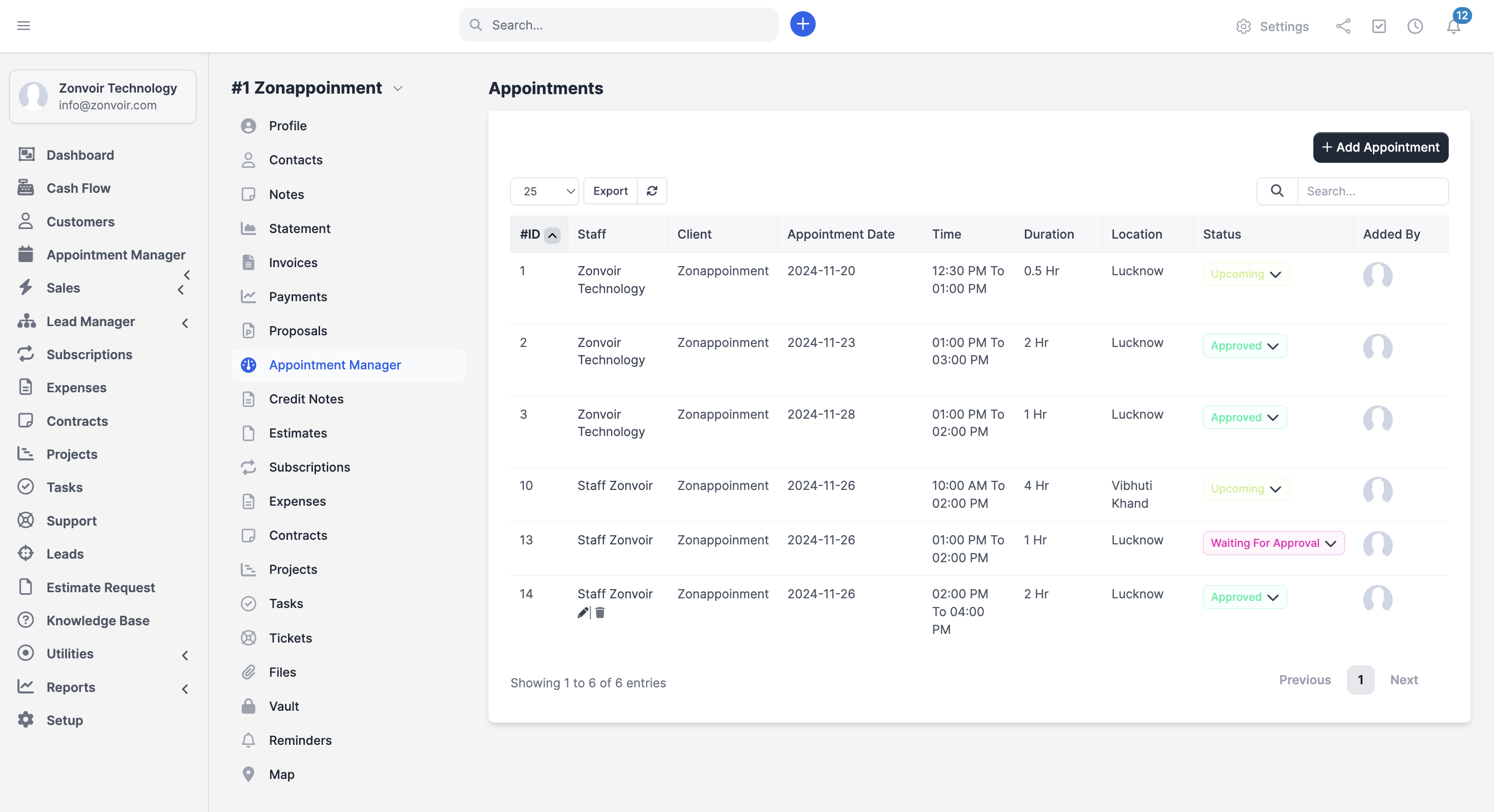 Appointment Module for Perfex CRM by zonvoir | CodeCanyon