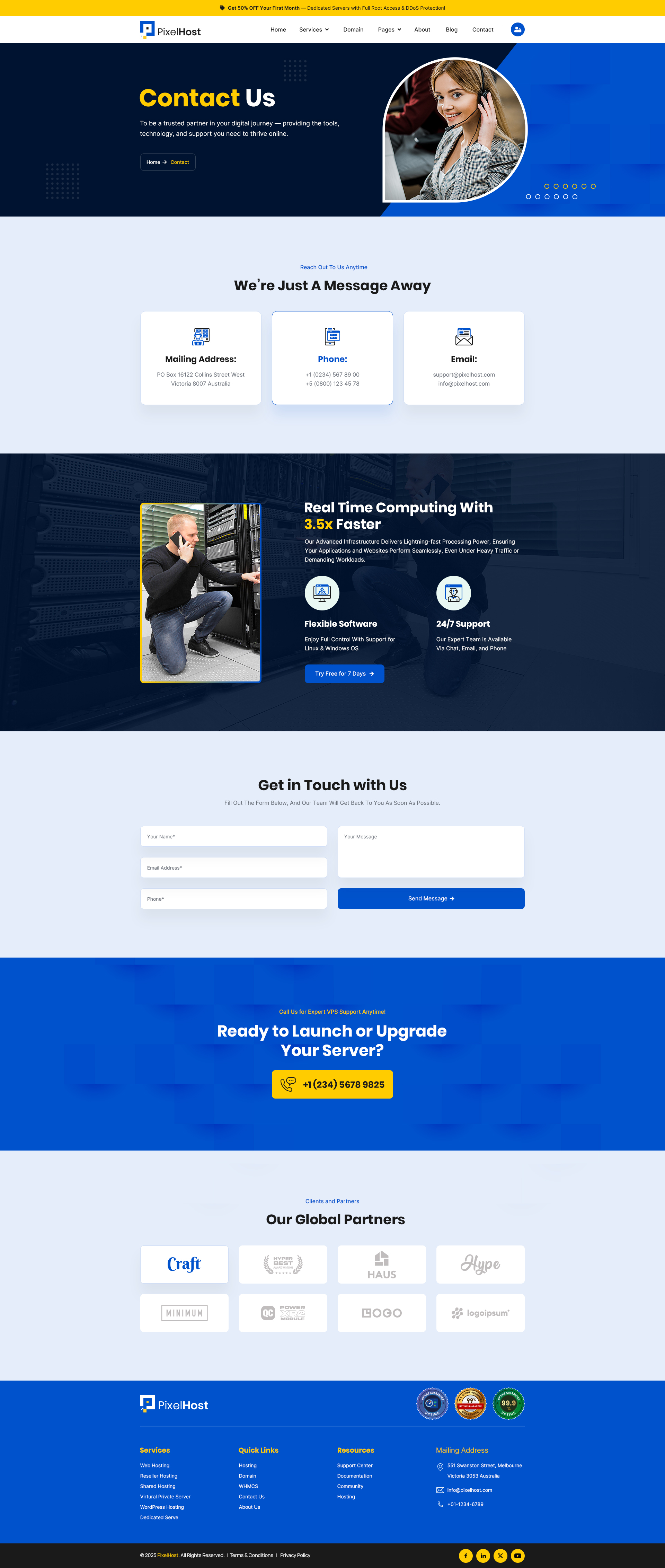 PixelHost | Web Hosting PSD Template by designingmedia | ThemeForest