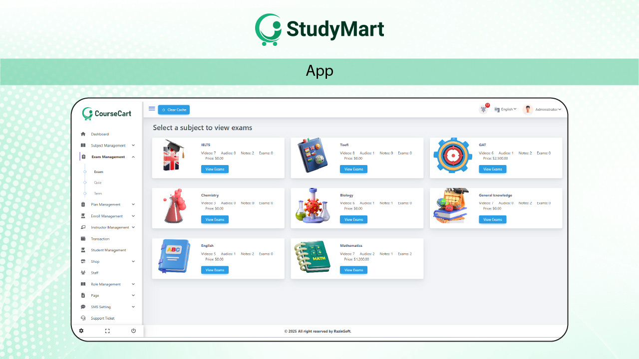 StudyMart - Complete Learning Management System with eCommerce Store by MeyaCoder