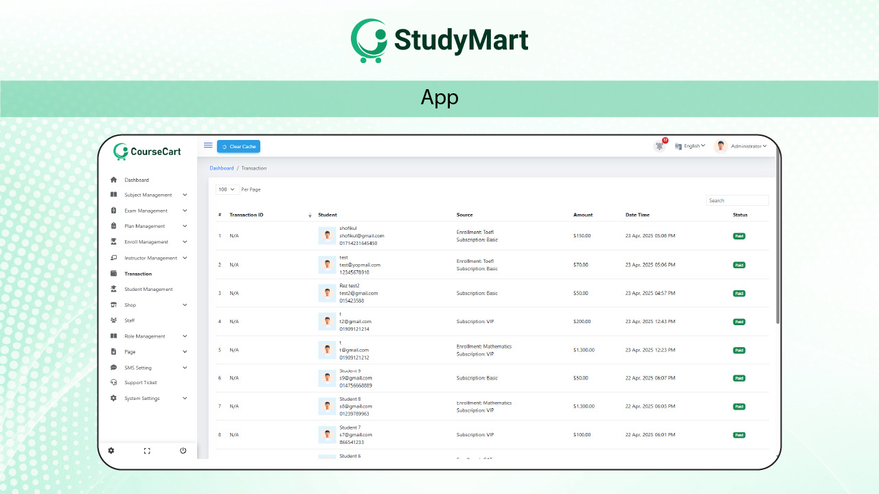 StudyMart - Complete Learning Management System with eCommerce Store by MeyaCoder