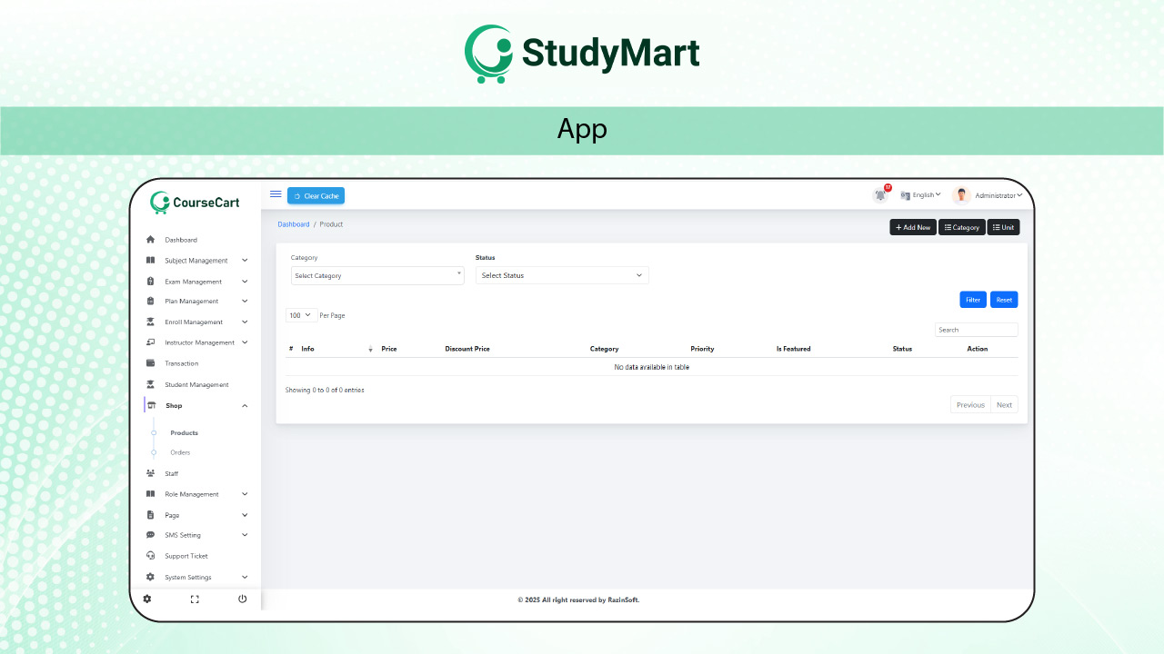StudyMart - Complete Learning Management System with eCommerce Store by MeyaCoder