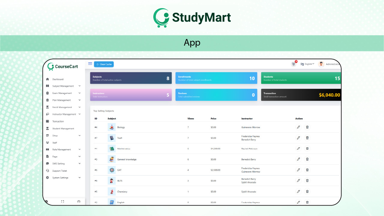 StudyMart - Complete Learning Management System with eCommerce Store by MeyaCoder
