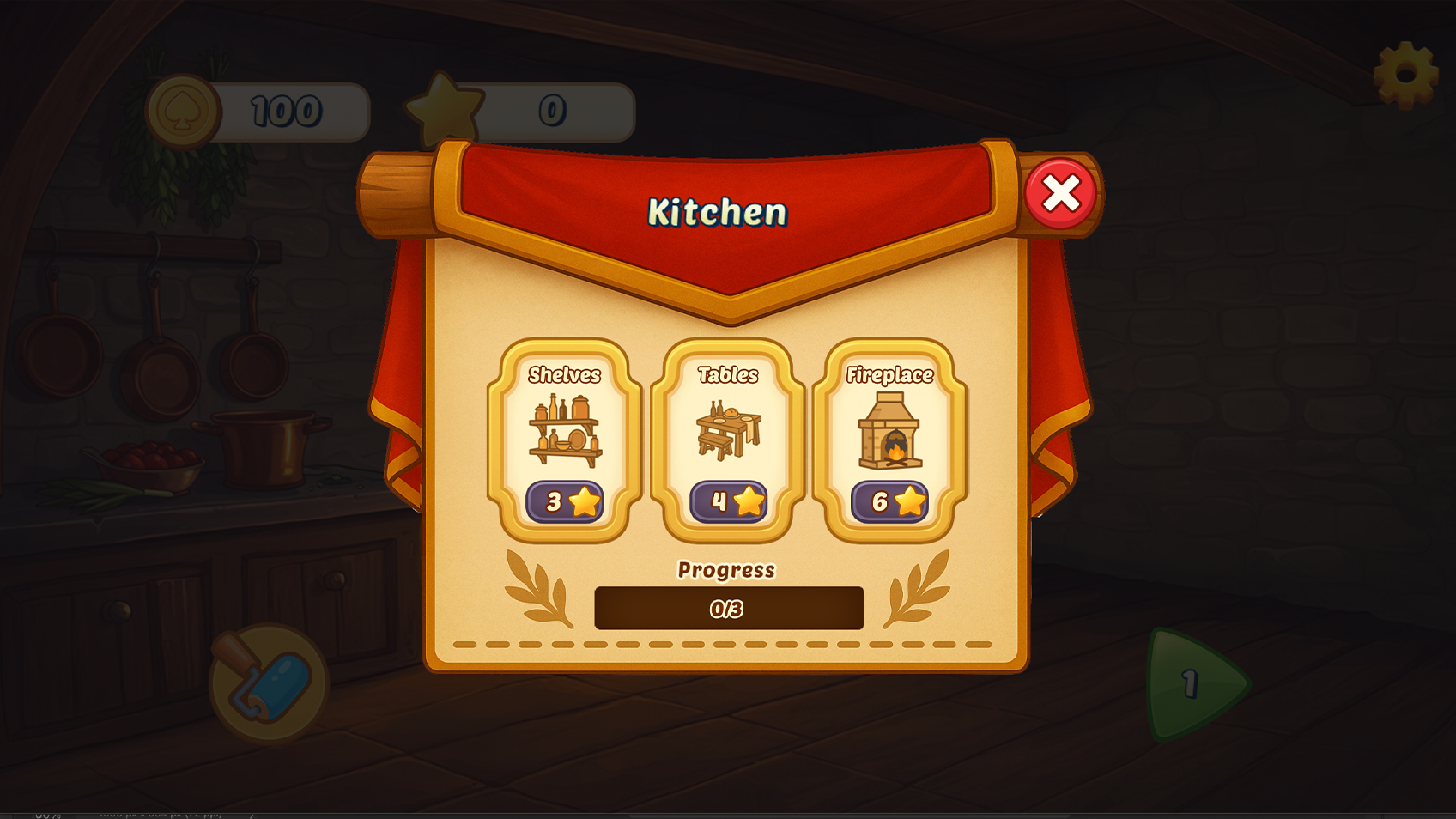 Solitaire Kingdom (Kingdom Room Decoration) - 100 LEVEL - HTML Game - Construct 3 - C3P by PoseGames