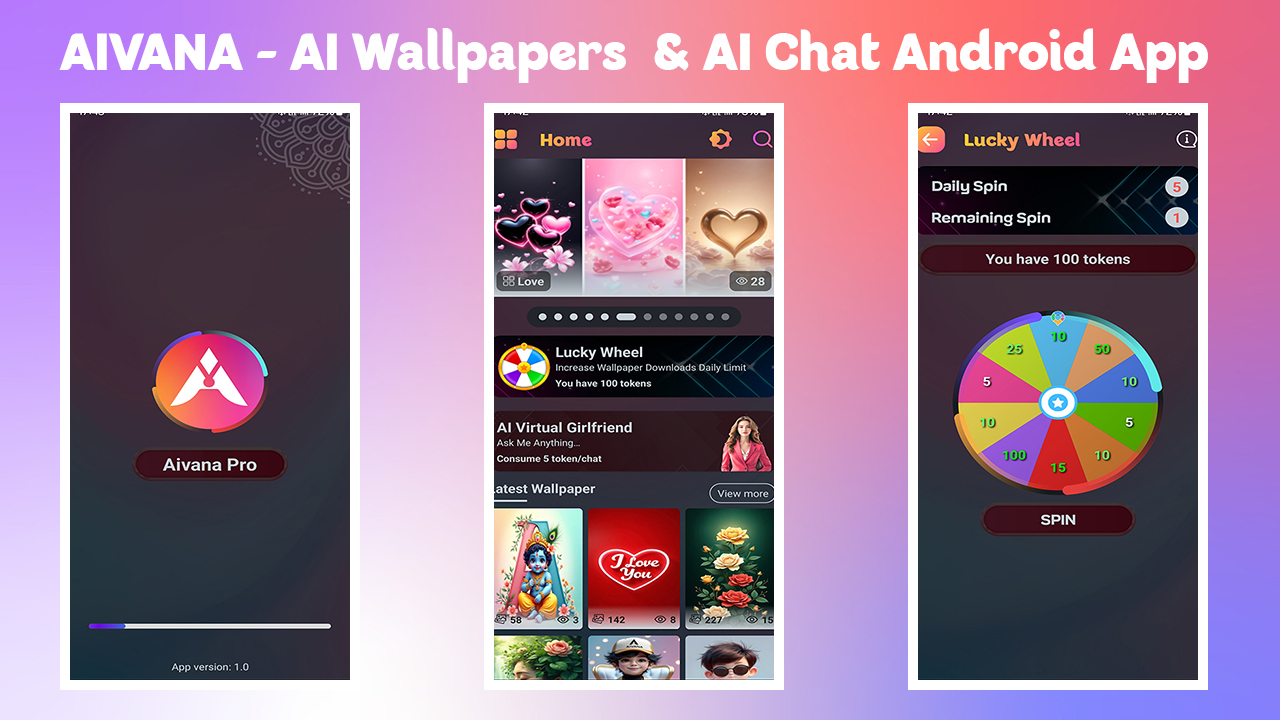 Aivana - AI HD Wallpaper App with AI Chat - Free API by Krishna-Apps