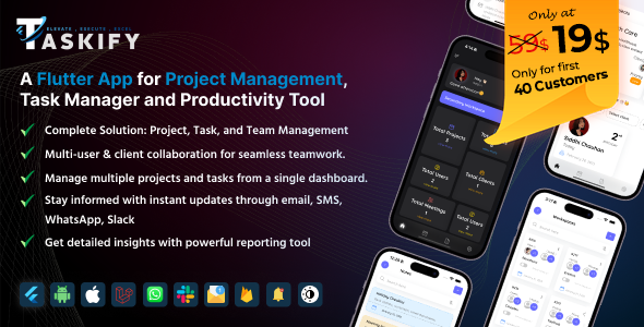 Taskify Flutter App - Project Management, Task Manager and Productivity ... Taskify Flutter App - Project Management, Task Manager and Productivity ...