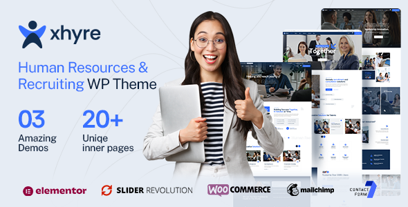 Xhyre - Human Resources & Recruiting WordPress Theme by themeStek | ThemeForest