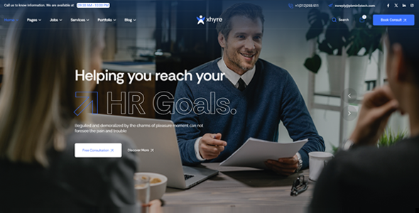 Xhyre - Human Resources & Recruiting WordPress Theme by themeStek | ThemeForest