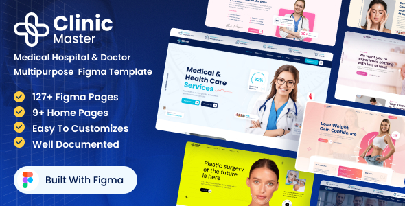 ClinicMaster | Medical Hospital & Doctor Multipurpose Figma Template by ...