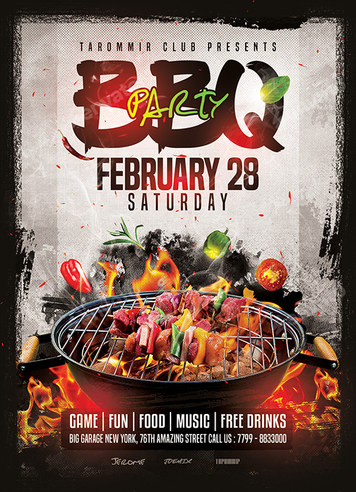 BBQ Party Flyer Bundle, Print Templates | GraphicRiver