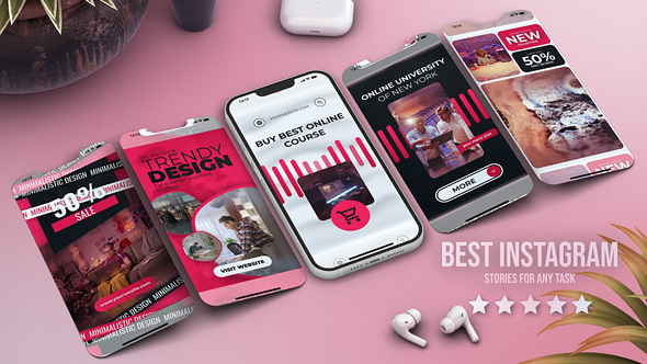 Pink Instagram Vertical Reels, After Effects Project Files | VideoHive