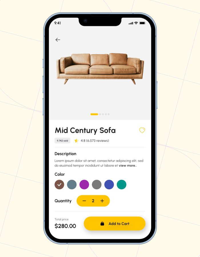 Interio – Furniture Ecommerce App Template | Flutter UI | Figma FREE by ...