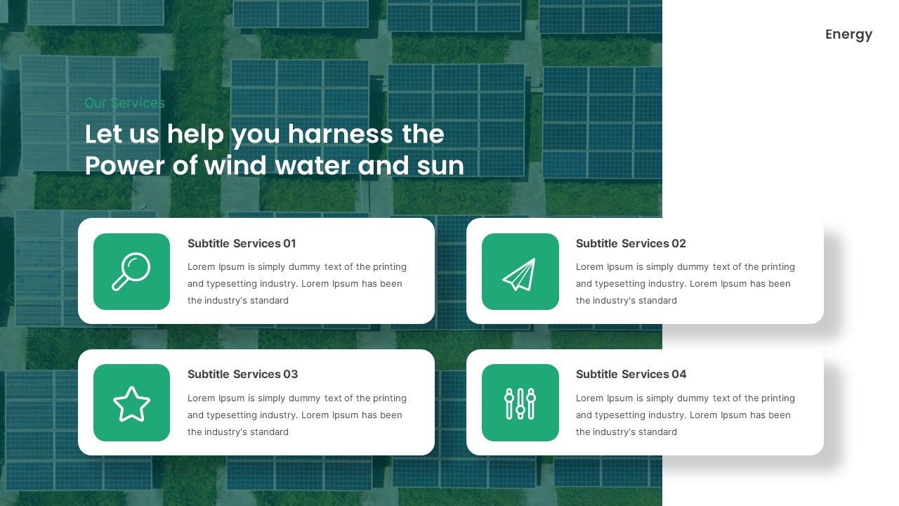 Renewable Clean Energy PowerPoint Template, Presentation Templates