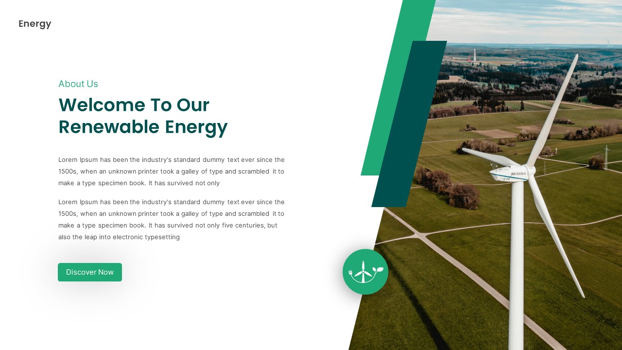 Renewable Clean Energy PowerPoint Template, Presentation Templates