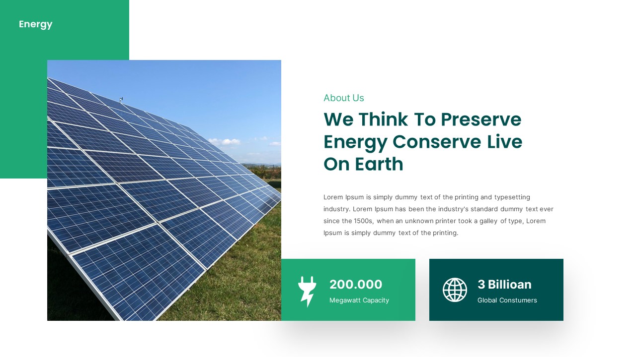 Renewable Clean Energy PowerPoint Template, Presentation Templates