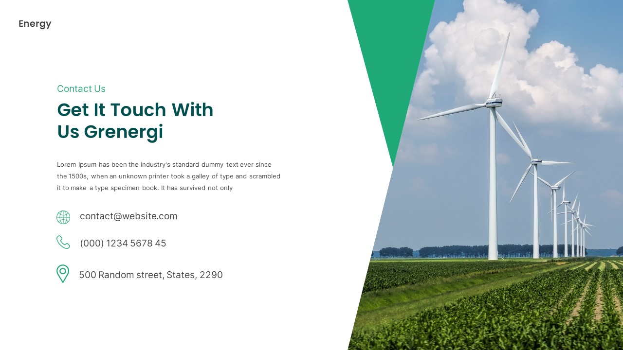 Renewable Clean Energy PowerPoint Template, Presentation Templates