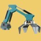 Scrap Rubbish Garbage Waste Loader Grabber Crane Lifting Grapple by SURF3D