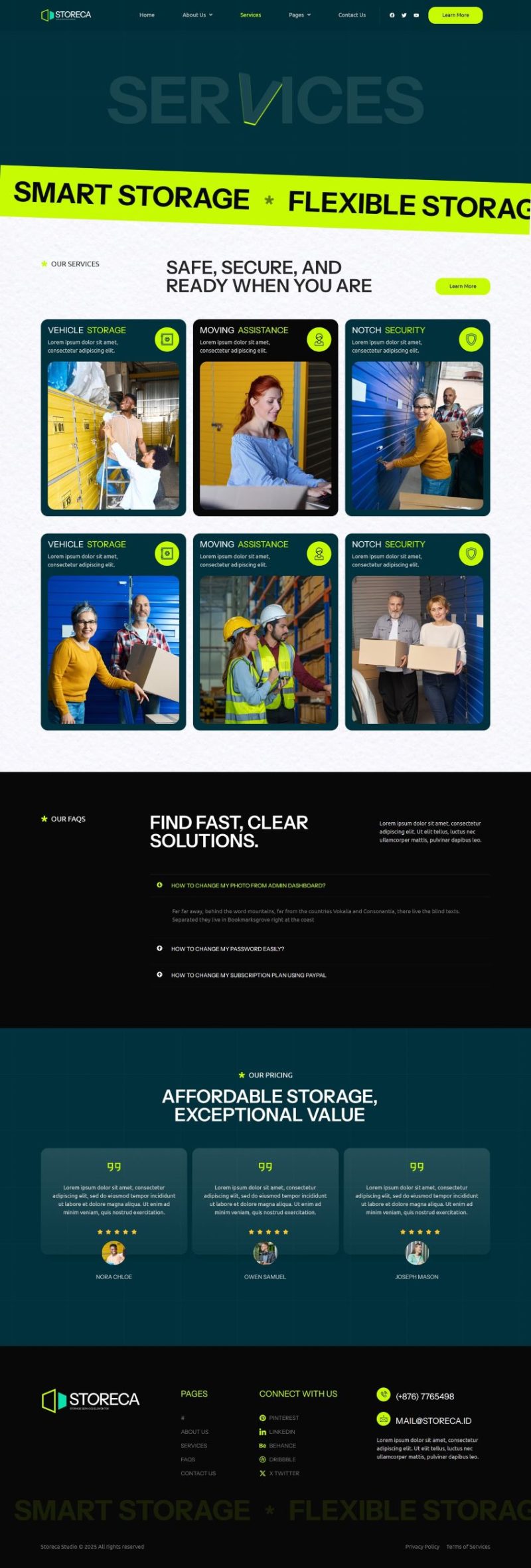 Storeca - Storage Service Elementor Template Kit by Kitpro | ThemeForest
