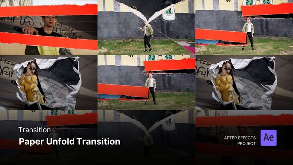 Transition - Paper Unfold Transition After Effects Template, After ...