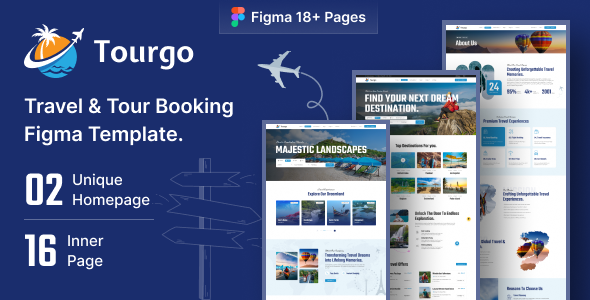 Tourgo - Travel & Tourism Figma Template by SoftCrafty | ThemeForest