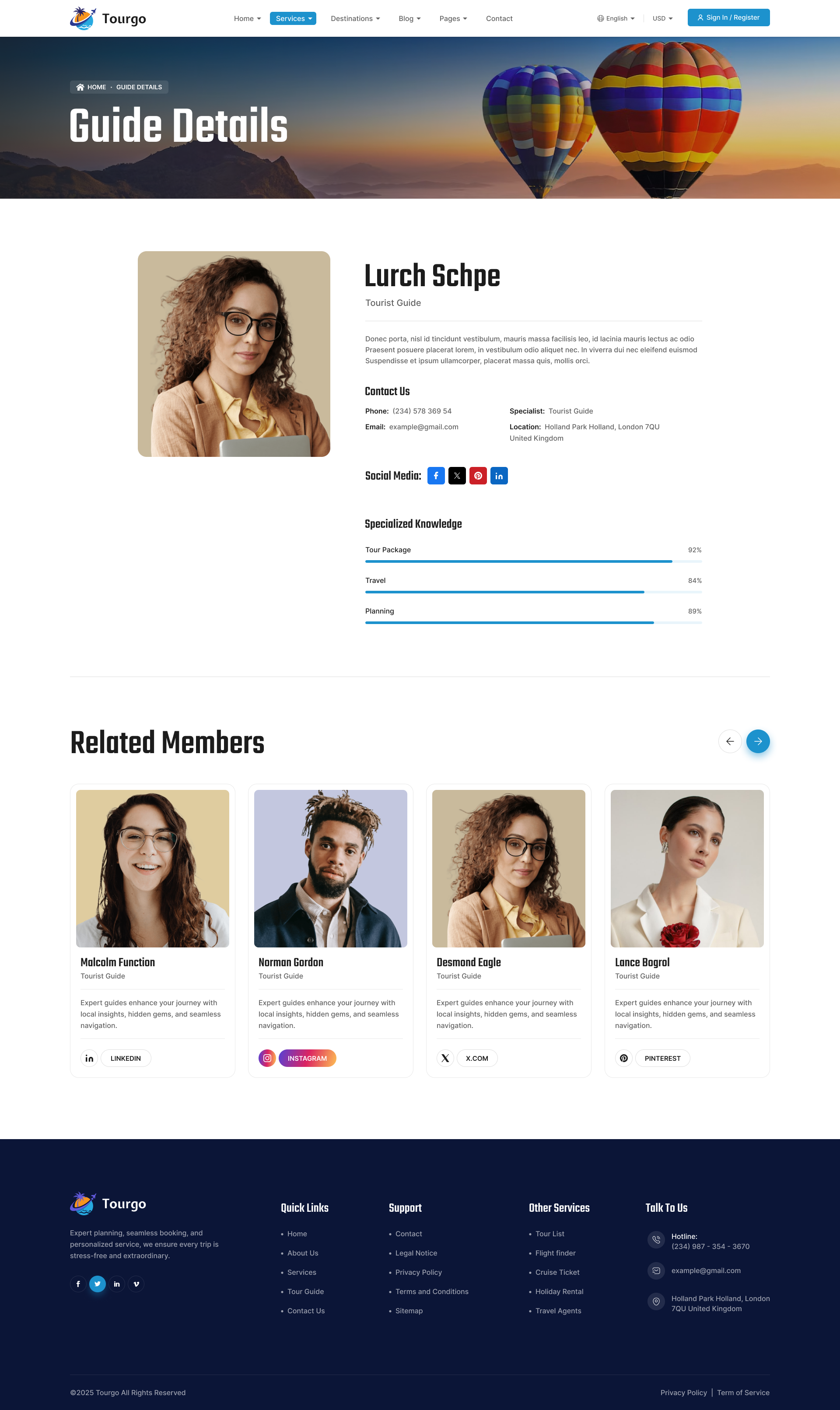 Tourgo - Travel & Tourism Figma Template by SoftCrafty | ThemeForest