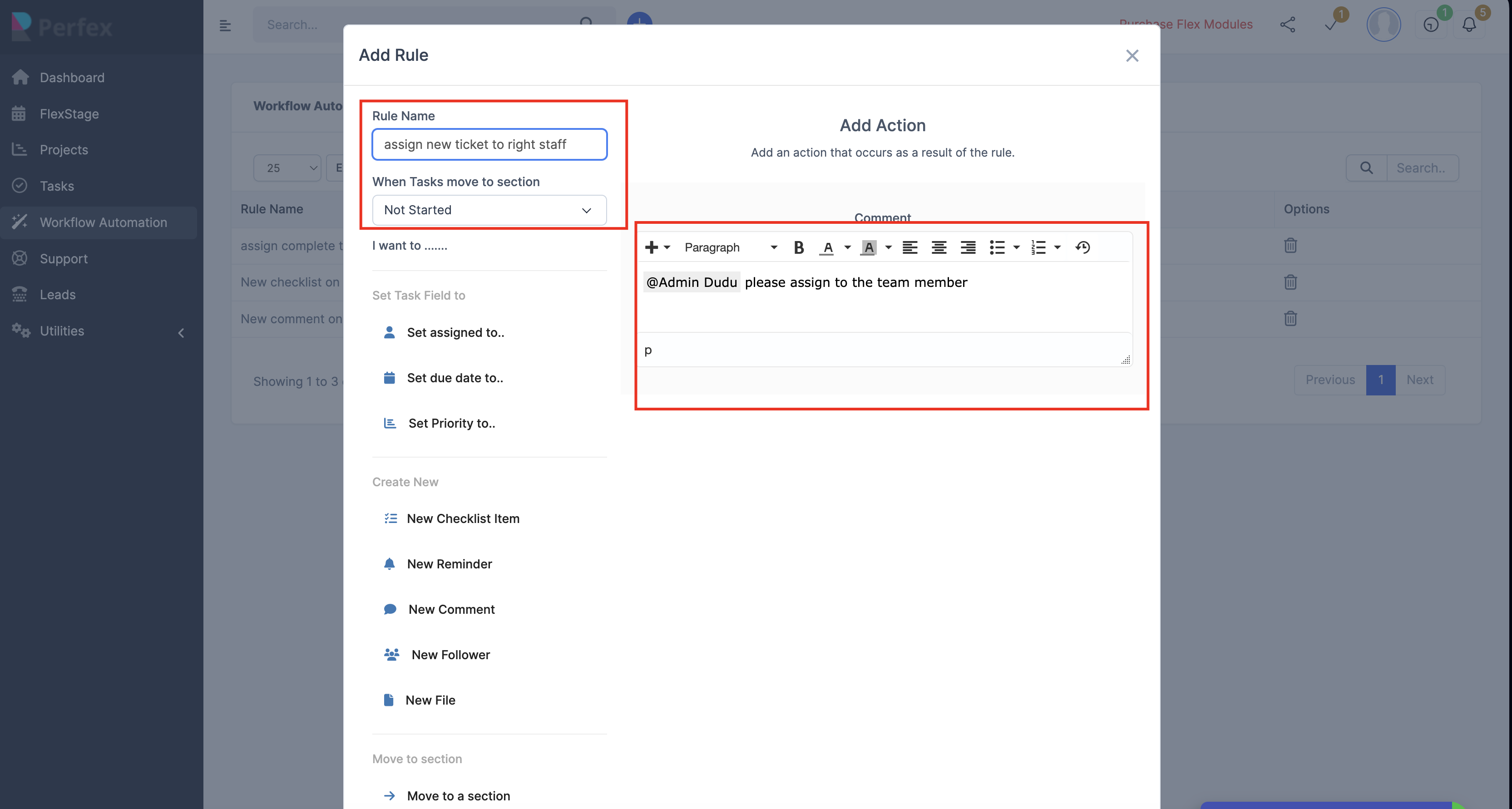 Workflow Rules and Automation Module for Perfex by flexibyte88 | CodeCanyon