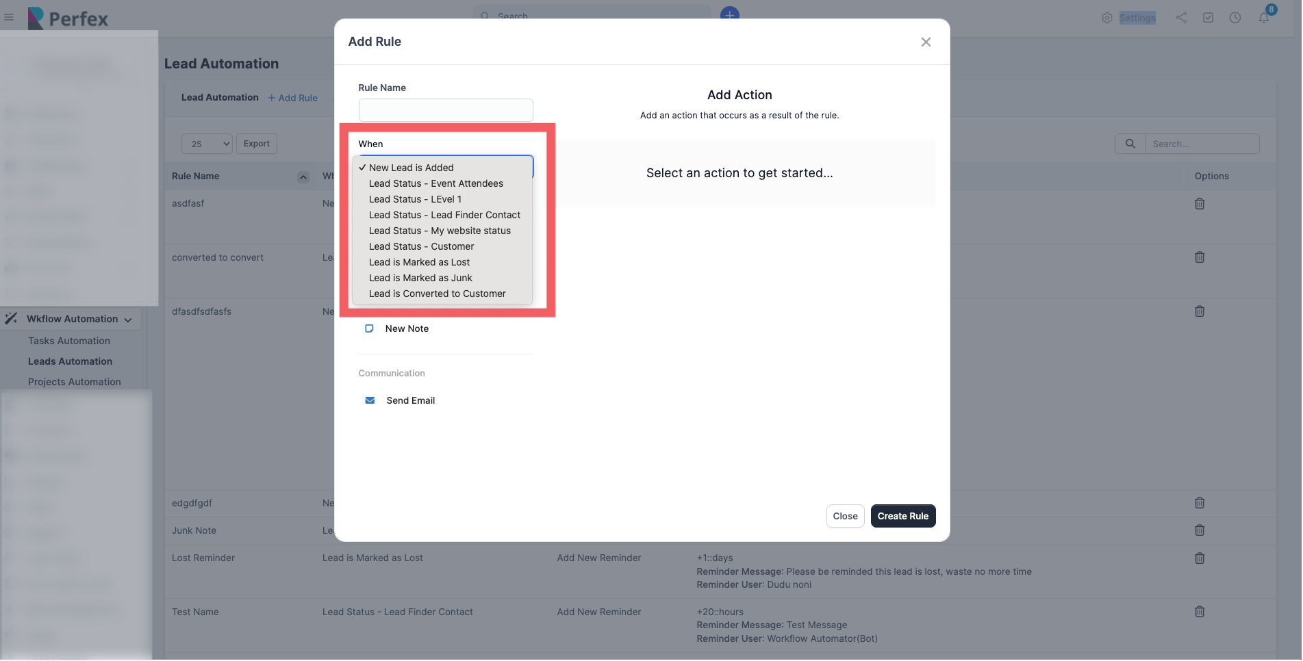 Workflow Rules and Automation Module for Perfex by flexibyte88 | CodeCanyon