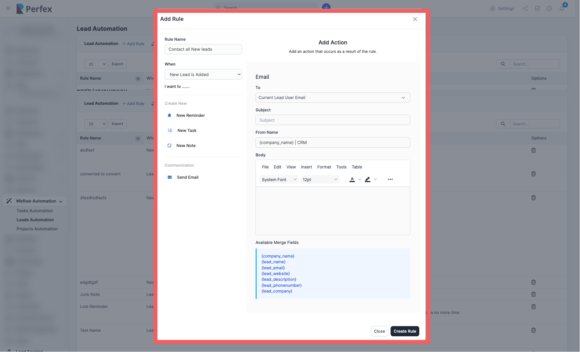 Workflow Rules and Automation Module for Perfex by flexibyte88 | CodeCanyon