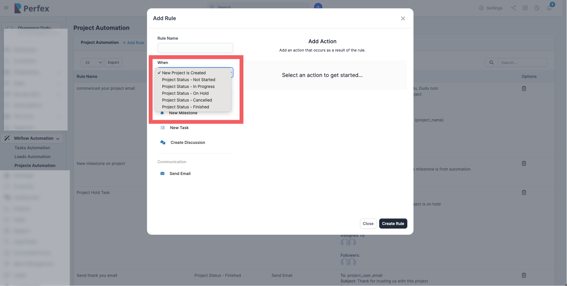 Workflow Rules and Automation Module for Perfex by flexibyte88 | CodeCanyon